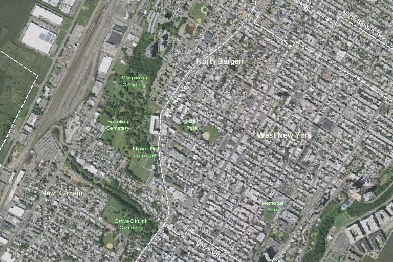 Construction closes two lanes on route 495 westbound, North Bergen NJ ...