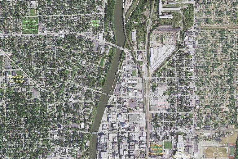 Deputies check vehicle under Cass Street Bridge, Joliet IL | CrimeRadar