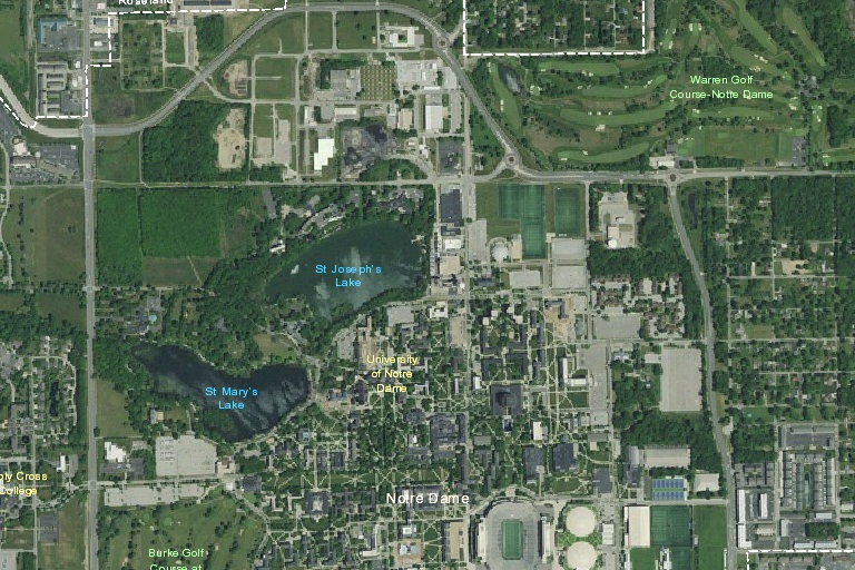 vehicle collision near Remick Family Hall at university, Notre Dame IN ...