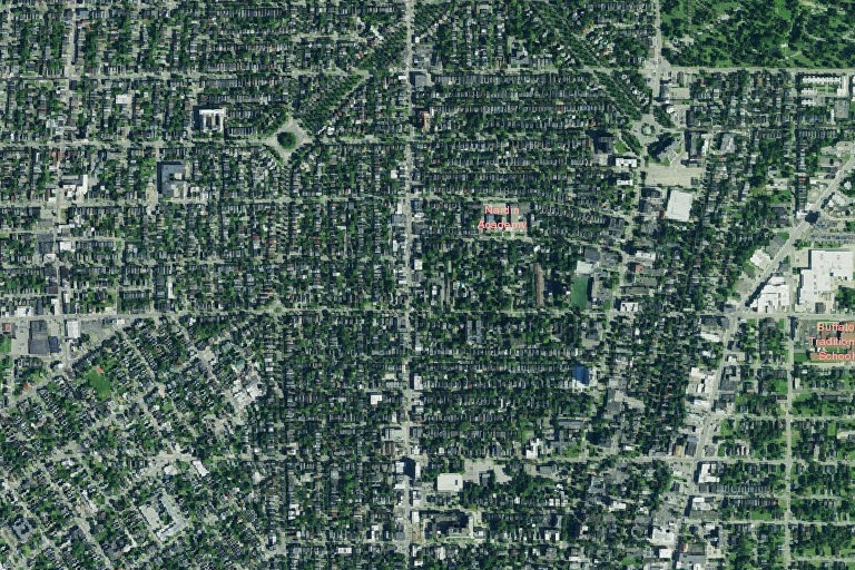 Fire alarm and hydrant notice at Lexington and Atlantic, Buffalo NY ...