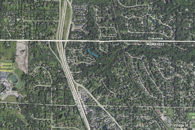 Police investigate truck on north port washington road, Bayside WI ...