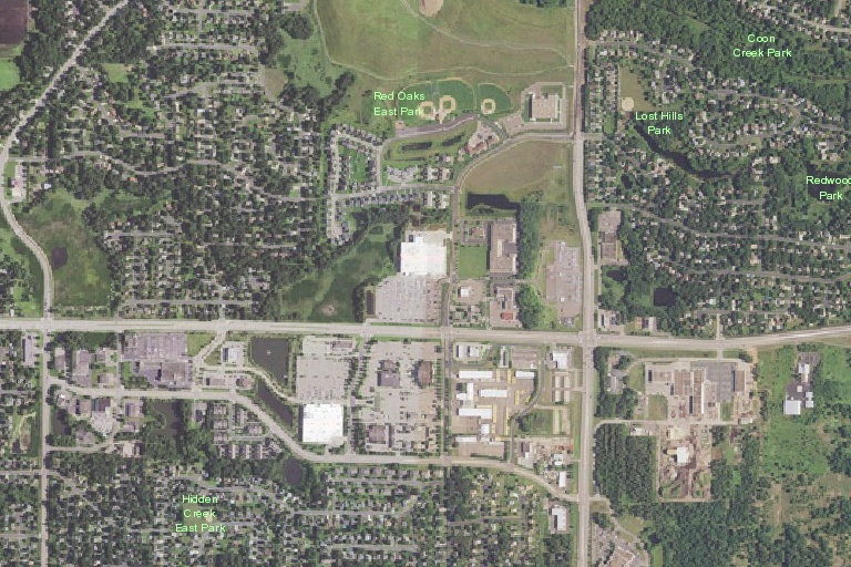 Vehicle hits road signs near Martin St and Bunker Lake Blvd, Andover MN ...