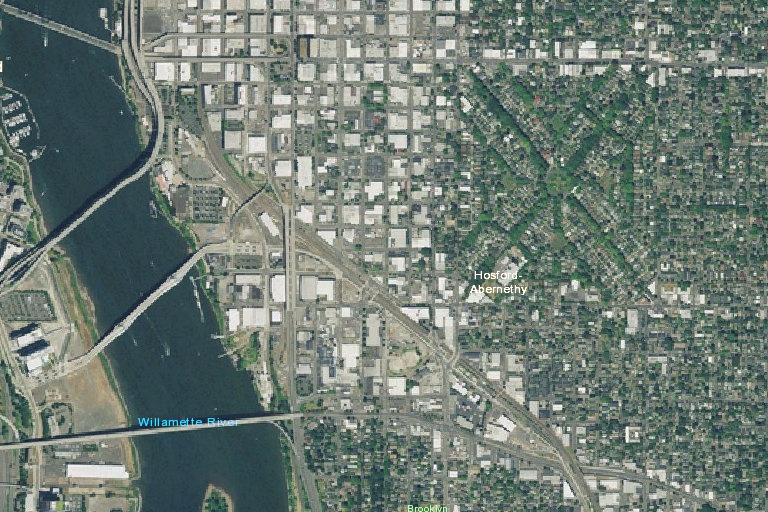 Road blocked by vehicle near Southeast Pershing Street, Portland OR ...