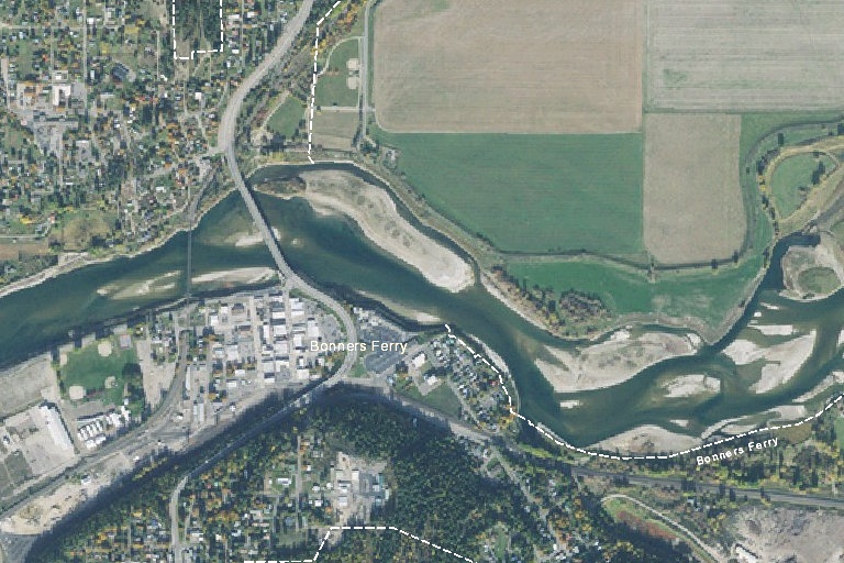 Car driving without headlights near ash street, Bonners Ferry ID ...