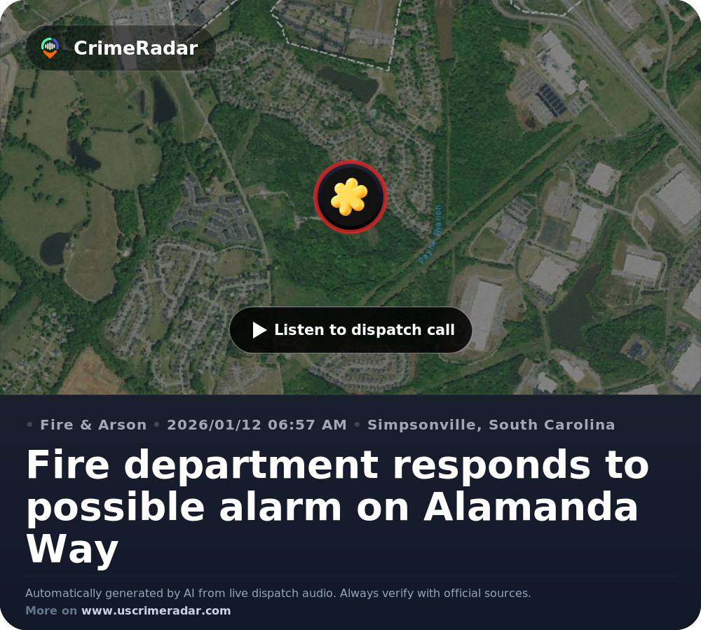 Fire department responds to possible alarm on Alamanda Way ...