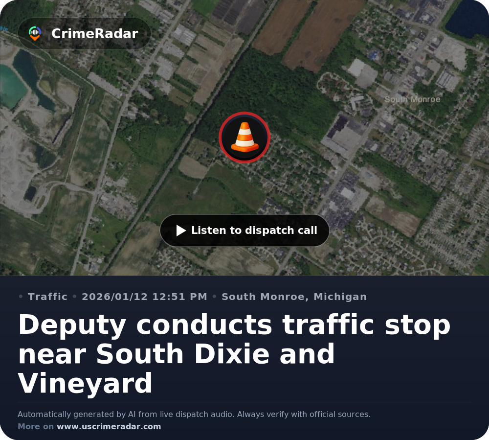 Deputy conducts traffic stop near South Dixie and Vineyard, South ...