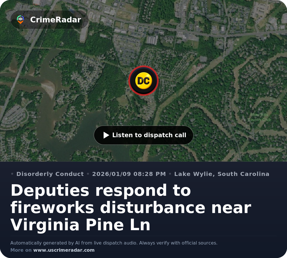 Deputies respond to fireworks disturbance near Virginia Pine Ln, Lake ...
