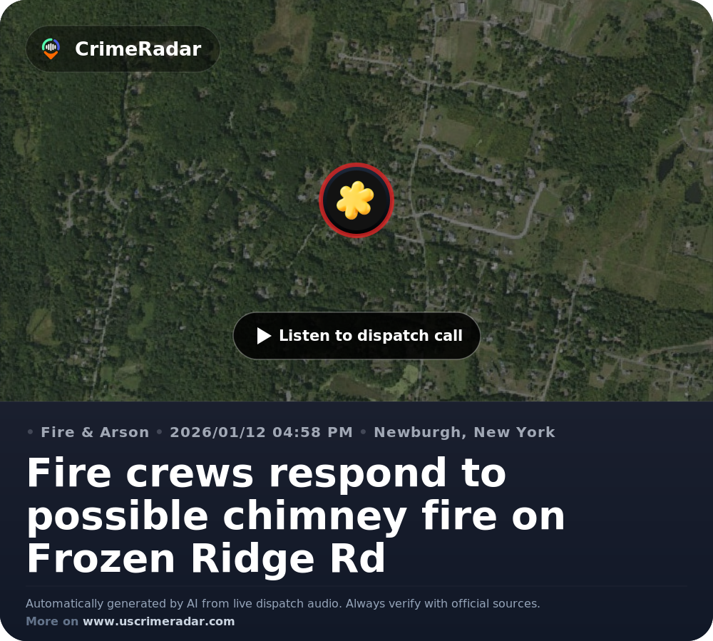 Fire crews respond to possible chimney fire on Frozen Ridge Rd ...
