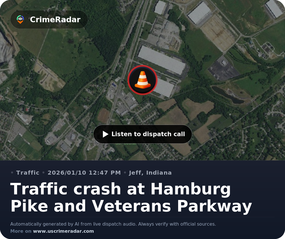 Traffic crash at Hamburg Pike and Veterans Parkway, Jeffersonville IN ...