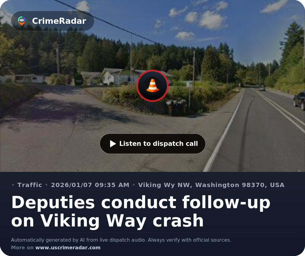 Deputies conduct follow-up on Viking Way crash, Kitsap County WA ...