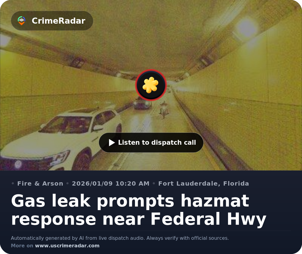 Gas leak prompts hazmat response near Federal Hwy, Fort Lauderdale FL ...