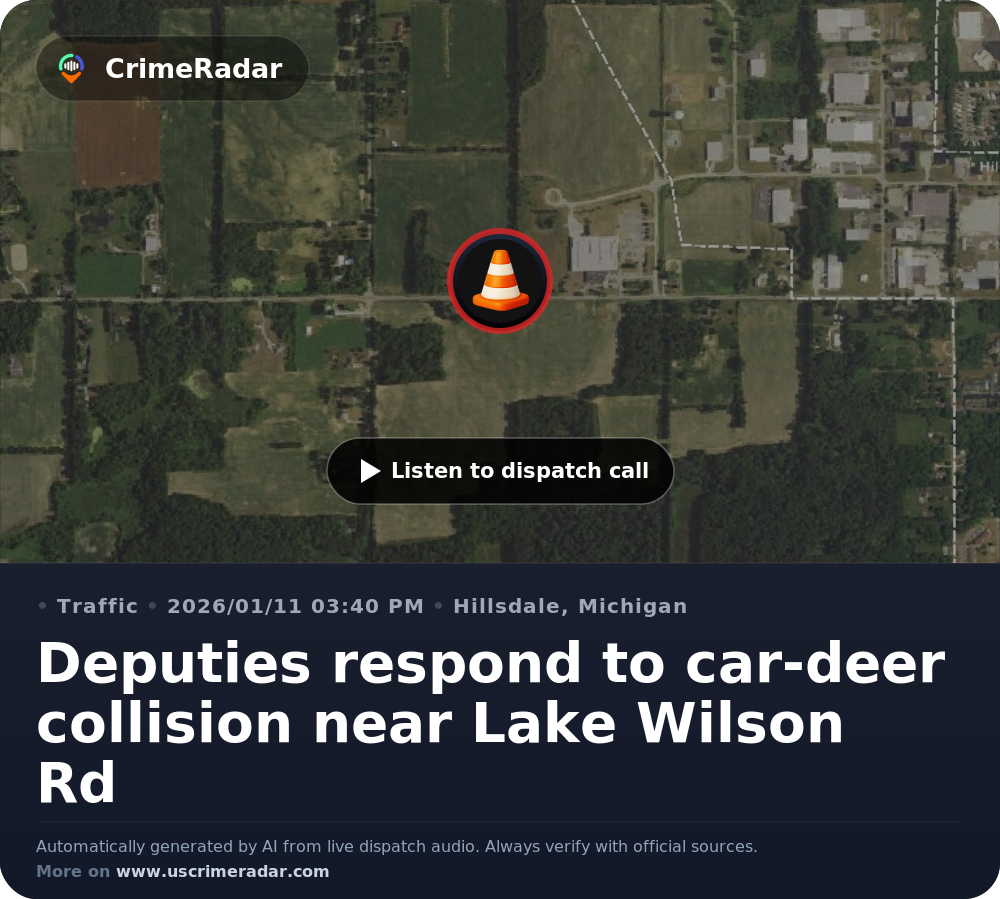 Deputies respond to car-deer collision near Lake Wilson Rd, Hillsdale ...